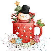 Personalized Cartoon Christmas Animal Camping Cup with Name - CALLIE