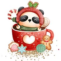 Personalized Cartoon Christmas Animal Camping Cup with Name - CALLIE
