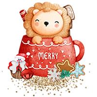Personalized Cartoon Christmas Animal Camping Cup with Name - CALLIE