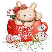 Personalized Cartoon Christmas Animal Camping Cup with Name - CALLIE