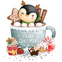Personalized Cartoon Christmas Animal Camping Cup with Name - CALLIE