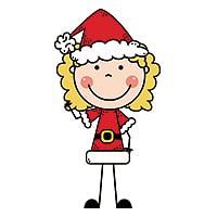 Personalized Christmas Stick Family Clip Art Metal Biscuit Tin - CALLIE