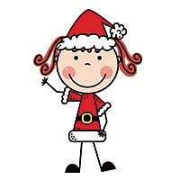 Personalized Christmas Stick Family Clip Art Metal Biscuit Tin - CALLIE