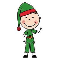 Personalized Christmas Stick Family Clip Art Metal Biscuit Tin - CALLIE