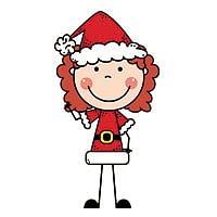 Personalized Christmas Stick Family Clip Art Metal Biscuit Tin - CALLIE