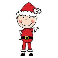 Personalized Christmas Stick Family Clip Art Metal Biscuit Tin - CALLIE