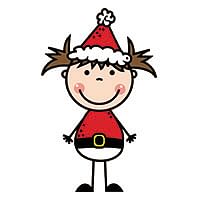 Personalized Christmas Stick Family Clip Art Metal Biscuit Tin - CALLIE