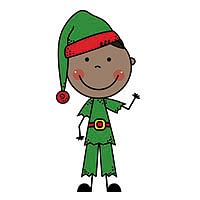 Personalized Christmas Stick Family Clip Art Metal Biscuit Tin - CALLIE