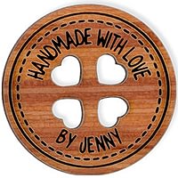 Personalized Set of 10 pcs Handmade Wooden Buttons for Clothing Labels ...