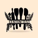 Personalized Kitchen Metal Sign Farmhouse Kitchenware Wall Art Decor ...