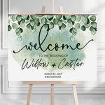 Personalized Welcome Sign for Wedding, Eucalyptus Theme Welcome Sign ...