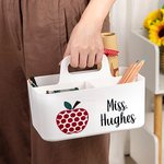 Personalized Apple Design Desk Organizer Pencil Holder with Compartment ...