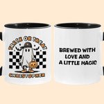 Personalized Happy Halloween Trick Or Treat Ghost Pumpkin Skeleton Mug ...