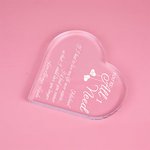 Personalized You're All I Need Acrylic Heart Plaque Romantic Home Decor ...