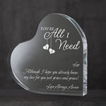 Personalized You're All I Need Acrylic Heart Plaque Romantic Home Decor ...