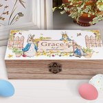 Personalized Peter Rabbit Bunny Wooden Storage Box Easter Birthday Gift ...