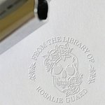 Gothic Skull & Flower Library Embossing Stamp Set - CALLIE