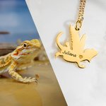 Personalized Engraving Bearded Dragon Pet Lizard Pendant Necklace ...