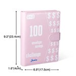 Personalized 100 Envelopes Money Saving Challenge Leather Binder with ...