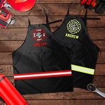 Personalized Waterproof Reflective Firefighter Name Apron with Pocket ...