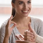 Personalized American Sign Language Necklace with Fingerspelling Name ...
