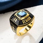Personalized Championship Style Law Enforcement Police Signet Ring with ...