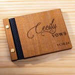 Personalized Set of 2 Handmade Wooden Wedding Vow Booklets with ...