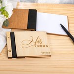 Personalized Set of 2 Handmade Wooden Wedding Vow Booklets with ...