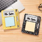 Personalized Pencil Crayon Notebook Composition Book Sticky Note Wooden ...