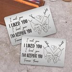 Personalized I'm Keeping You Forever Yours Holding Hands Wallet Card ...