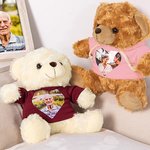 Personalized Cute Plush Stuffed Memory Bear with Heart Photo Shirt or ...