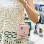 Personalized Cross Style Tri-Fold Name Wristlet Wallet with Card Holder ...