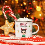 Personalised Jingle Bell Gingerbread Cartoon Character 11oz Silver Rim ...
