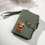 Personalized Cartoon Grumpy Animals Leather Tri-Fold Name Wallet with ...