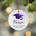 Personalized Graduation Cap Ornament with Name Tree Decor Class of 2024 ...
