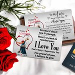 Personalized Heart Happy Valentine's Day Couple Promise Wallet Card ...