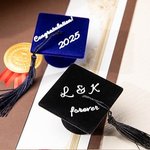 Personalized Class of 2025 Graduation Cap Design Ring Box with Name and ...
