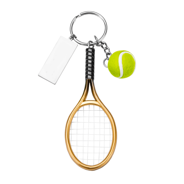 Personalized Engraved Tennis Keychain
