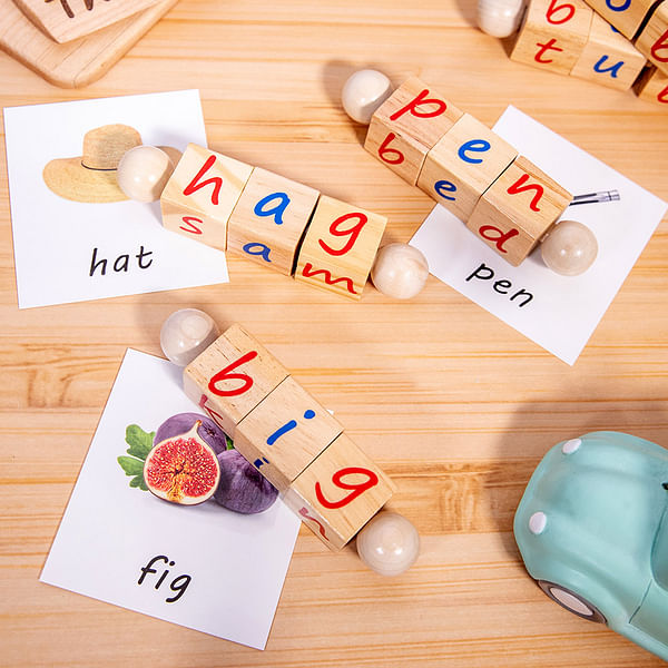 Children Gifts - The Original Montessori Reading Block and Cards Set ...