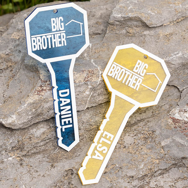 Funny Engraved Big Brother Name Key Set of 2 Gag Gifts - CALLIE