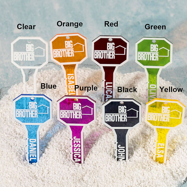 Funny Engraved Big Brother Name Key Set of 2 Gag Gifts - CALLIE