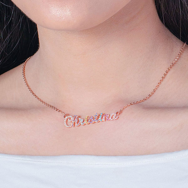 Callie Custom Gold Plated Nameplate Necklace Name Necklace - CALLIE