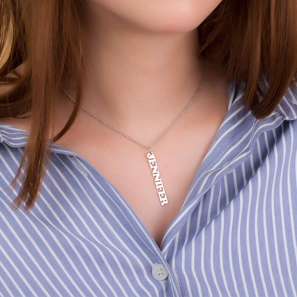 Callie Custom Vertical Name Necklace - CALLIE