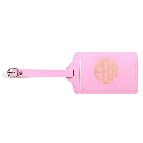 Leather Luggage Tag Bag Tags with Custom Name and Monogram - CALLIE