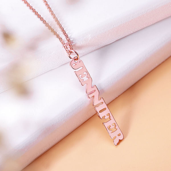 Callie Custom Vertical Name Necklace - CALLIE