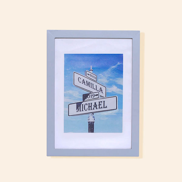 Custom 25th Anniversary Gift Silver Street Sign Painting with Double ...