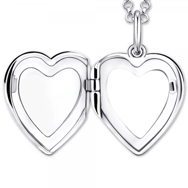 Personalized Heart Photo Locket Engravable Necklace Sterling Silver ...