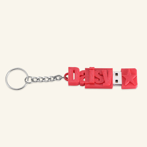 Personalized 3D Print Name Keychain USB Flash Drive