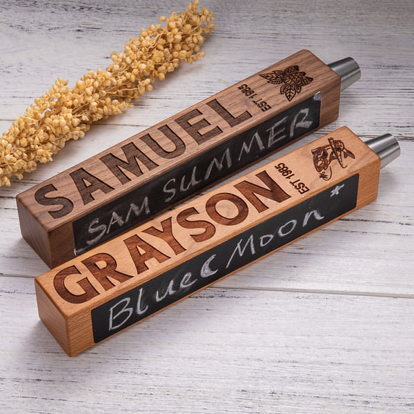 Gift for Dad Custom Engraved Beer & Keg Tap Handle