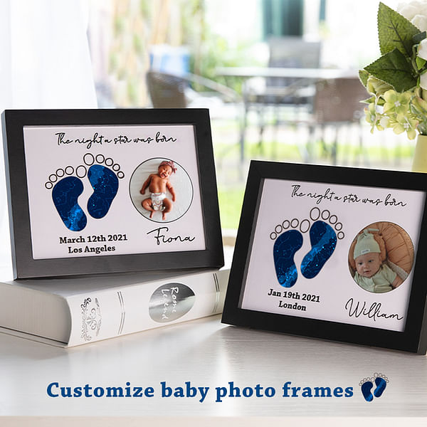 Personalized Baby Footprint Photo Frame - CALLIE